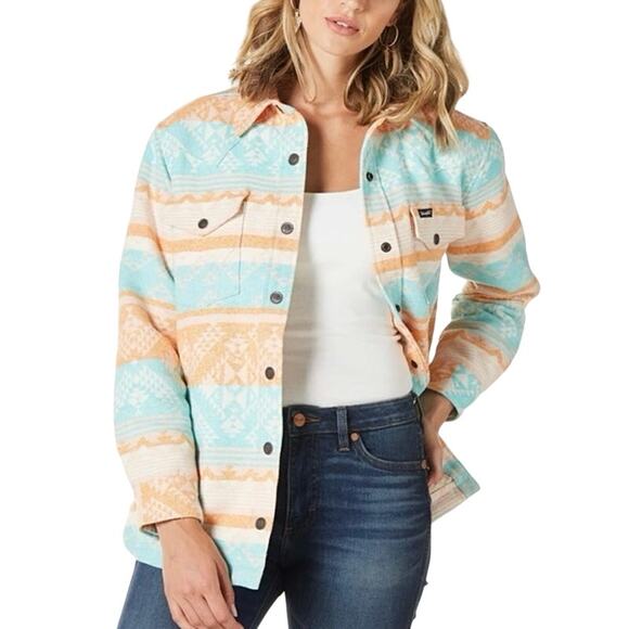 Wrangler | Jackets & Coats | Wrangler Ladies Shacket L Western Rodeo ...